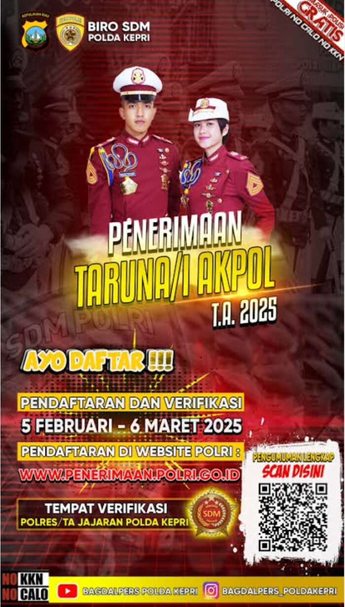Polda Kepri Buka Pendaftaran Anggota Polri 2025, Ini Syarat dan Cara Daftarnya - Portal Berita ...